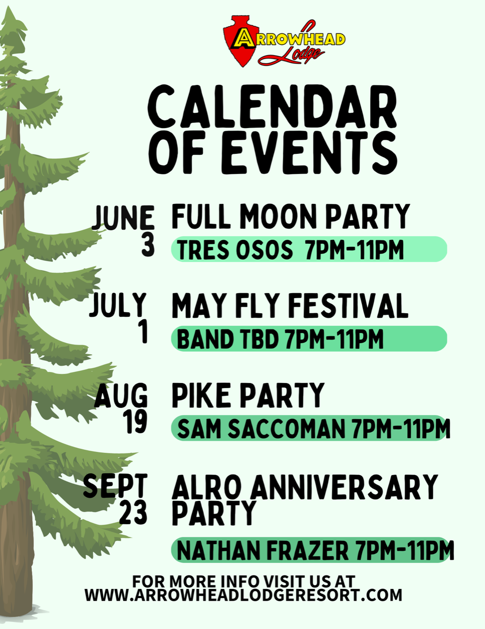 Events – Arrowhead Lodge Resort and Outfitters